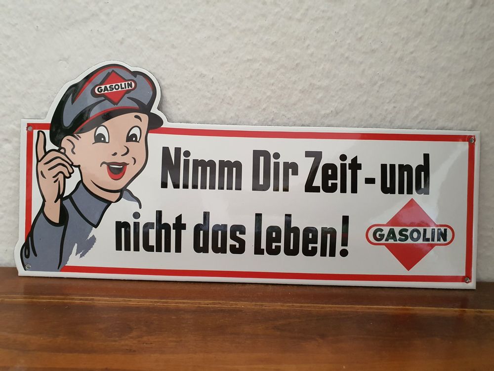 Emailschild Gasolin Motor Oil Emaille Schild Reklame Retro | Acheter ...