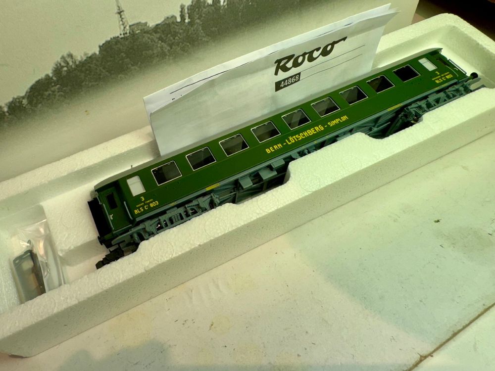 Roco 44868 alter, schwerer Stahlwagen 3. Klasse BLS, in OVP (Gebraucht ...