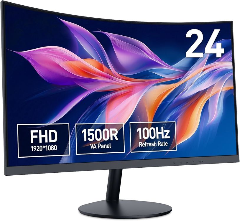 1920×1080 Curved Monitor 23.6 Zoll FHD 100Hz VA 1500R (Gebraucht) in ...