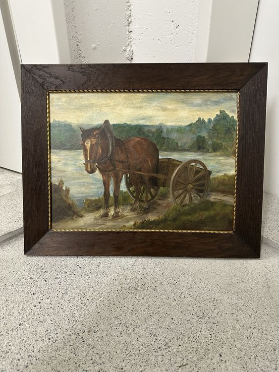 F. Berger Öl Gemälde Pferd 1972 (Gebraucht) in Ebikon für CHF 12 – mit ...