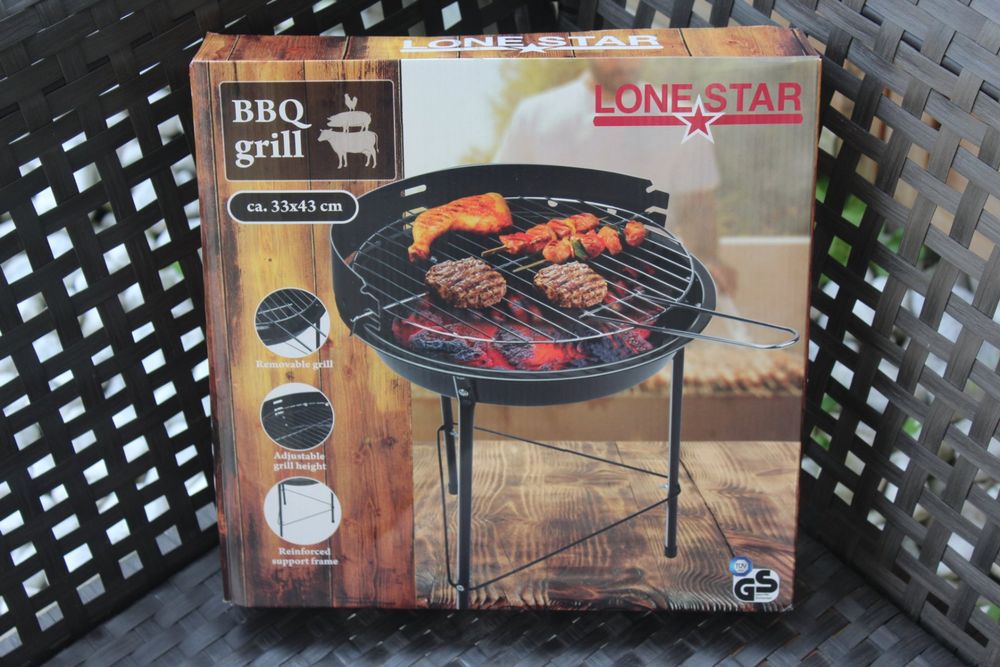 Lone Star® BBQ Standgrill Rundgrill ca 33*43 cm | Kaufen auf Ricardo