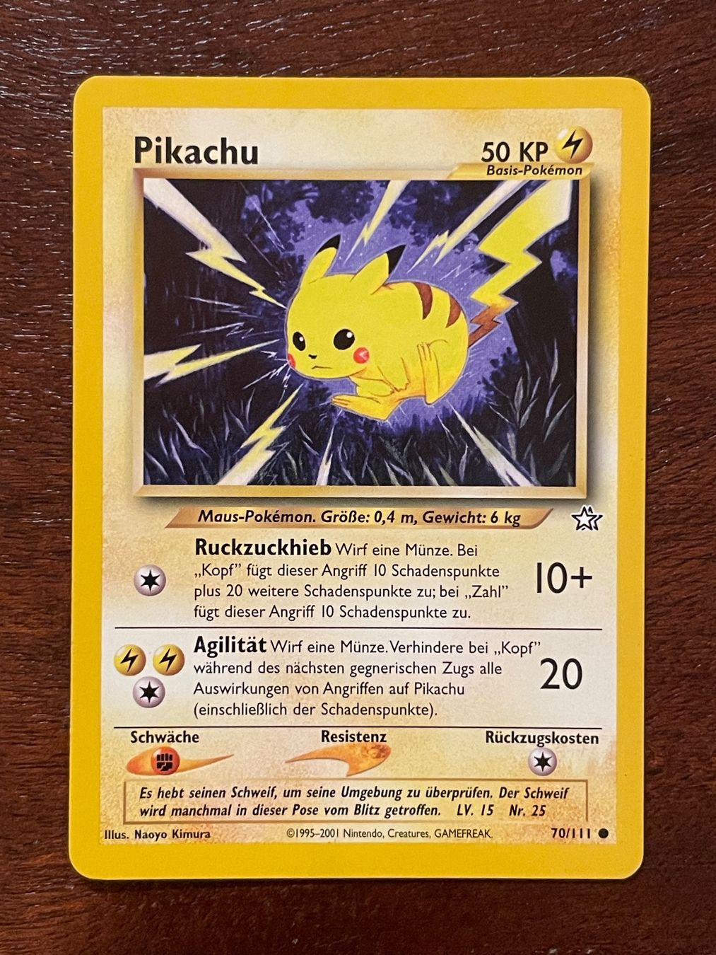 Pikachu 70/111, Neo Genesis 2000 Pokémon Karte DE (Gebraucht) in ...