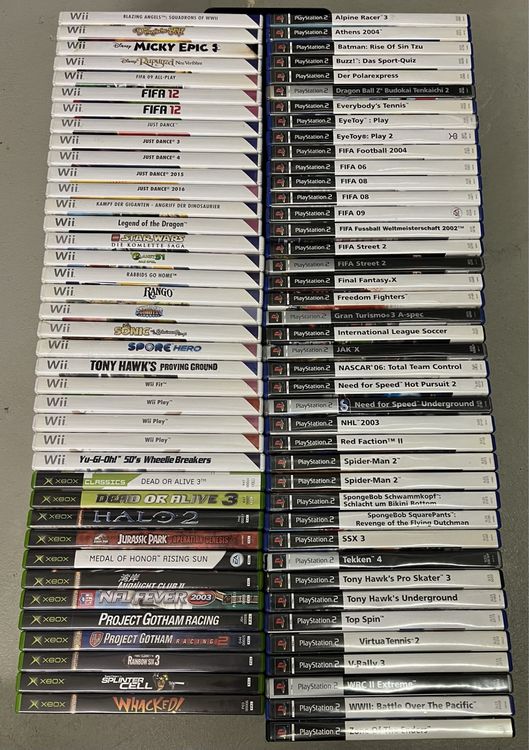 80 PS2, Xbox, Wii Spiele ab 1.- Fr. (Defekt) in Thalwil für CHF 120 ...