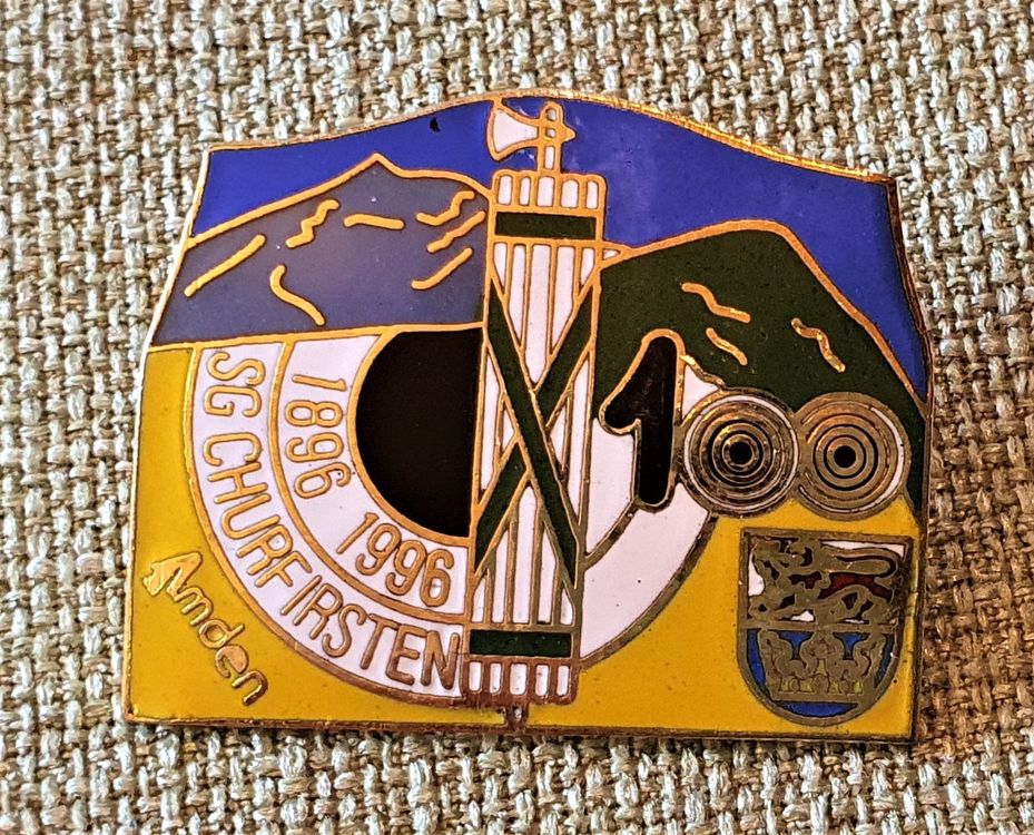 K848 - Pin Schützen SG Churfirsten Amden 100 J. 1896 / 1996 (Gebraucht) in Reinach BL für CHF 3 ...