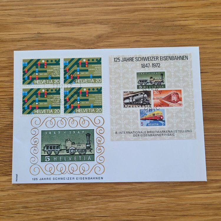 Brief Mit Vignette 150 Jahre Schweizer Eisenbahnen 1847-1947 (Gebraucht) in Biel/Bienne für CHF ...