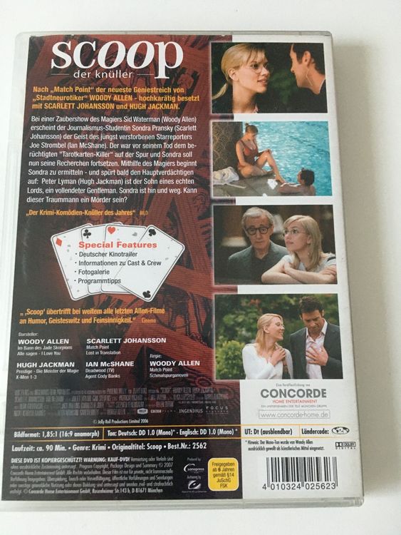 Scoop - DVD (Woody Allen/Scarlett Johansson/Hugh Jackman) (Gebraucht ...