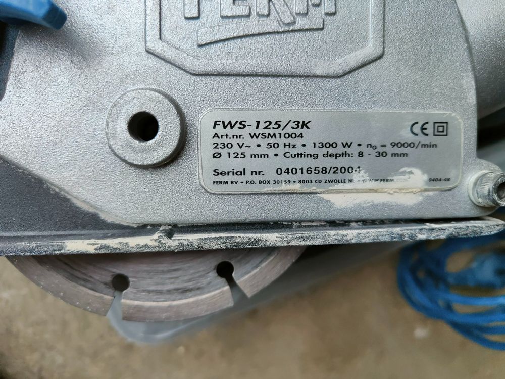 🛠️ Gaineuse FERM FWS 125/3K - Disque diamant 125 mm (Gebraucht) in ...