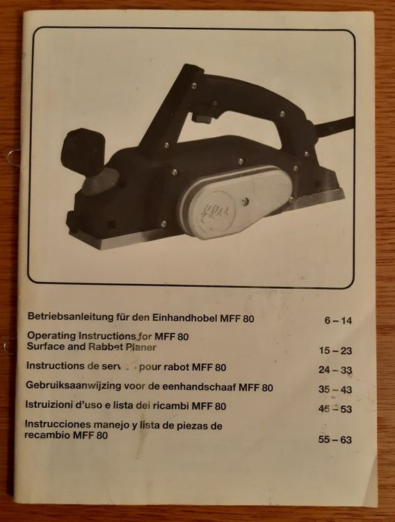 EINHANDHOBEL ELU MFF 80 (Gebraucht) in Aesch BL für CHF 50 – mit ...