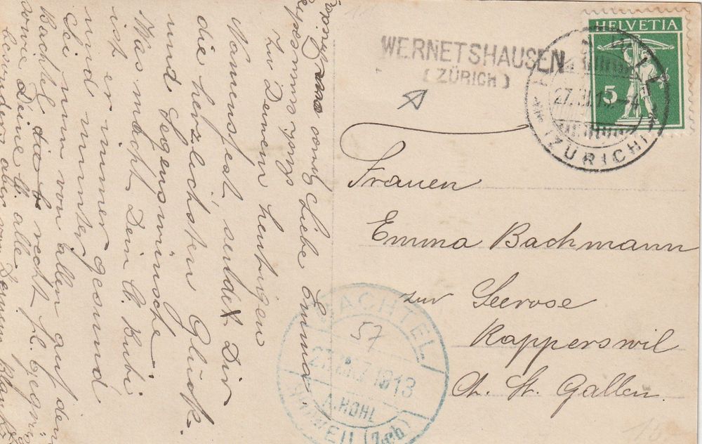 Stabstempel Wernetshausen auf Ak | Kaufen auf Ricardo