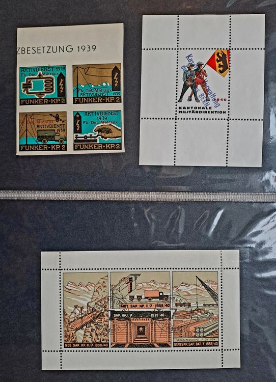 Doppelseite Soldatenmarken CH 2. Weltkrieg Blocks */** | Kaufen auf Ricardo