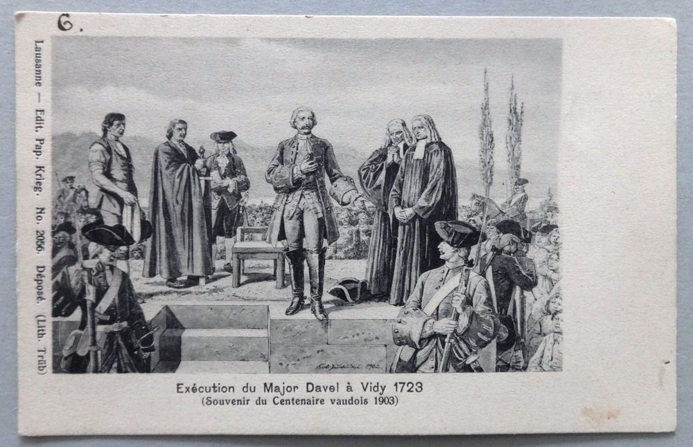 Exécution du Major Davel à Vidy 1723 (Gebraucht) in Fétigny für CHF 1 ...