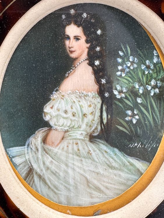 Peinture signée de Sissi l'impératrice d’Autriche XIXème | Kaufen auf ...