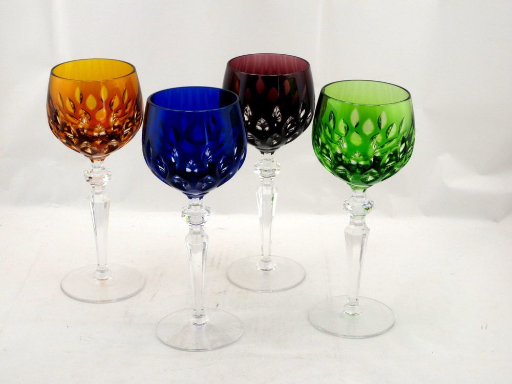 4 verres cristal couleur Kristallgläser farbig | Kaufen auf Ricardo