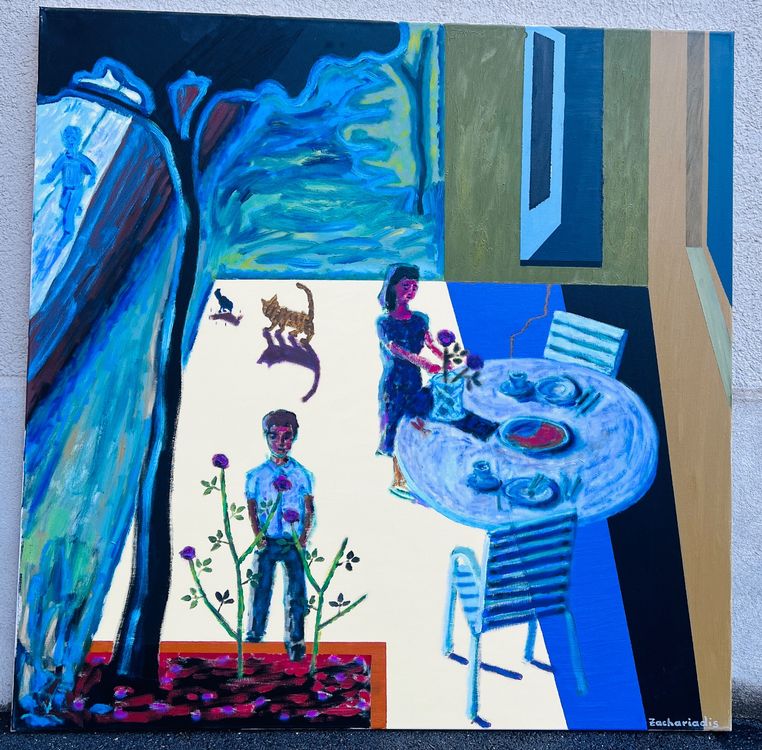 Johannes Zachariadis (1957) Grosse Gemälde Öl auf Leinwand (Gebraucht) in Root für CHF 55 – nur ...