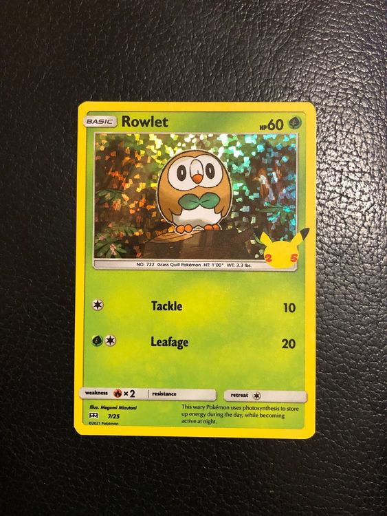 Rowlet Holo 7/25 25th anniversary McDonald’s Ab 1 (Gebraucht) in ...