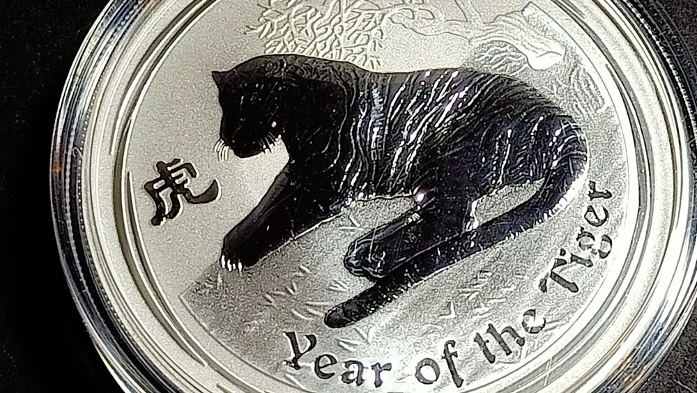 Year of the Tiger 2010 Lunar II - 1 Unze Oz Silbermünze 999 (Gebraucht ...