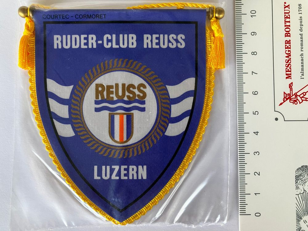 Vintage Fanion/Wimpel RUDER-CLUB REUSS LUZERN (Neuf avec emballage d ...