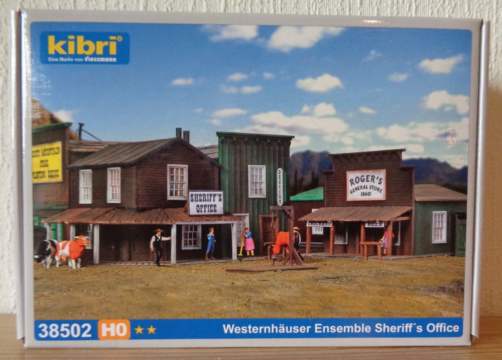Kibri 38502, Westernhäuser Ensemble Sheriff's Office, H0 | Acheter sur ...