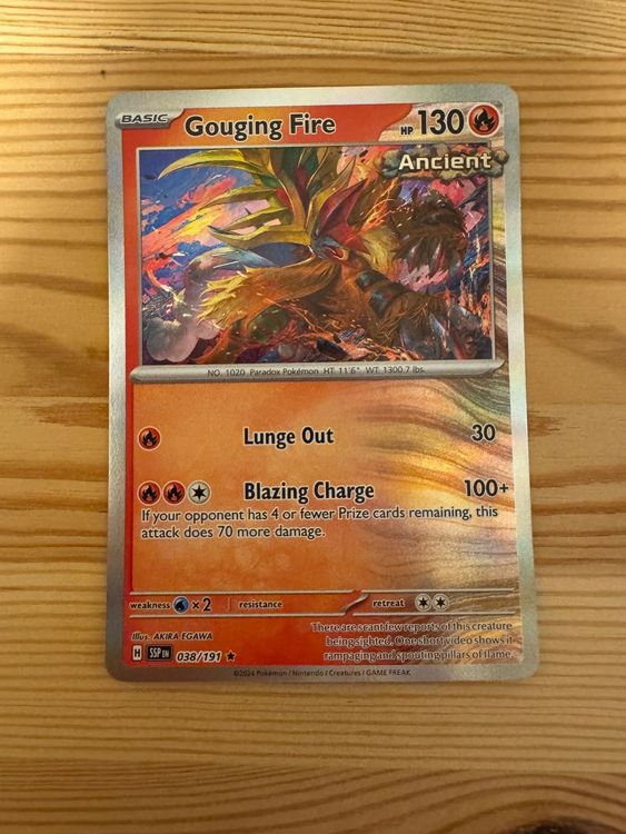 Pokemon Gouging Fire 038/191 Holo Surging Sparks (Neu (gemäss ...