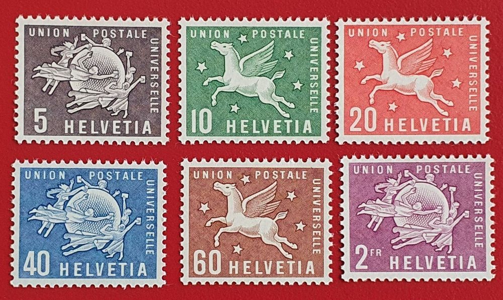 DIENST X UPU UNION POSTALE UNIVERSELLE 1 - 6 SERIE 1957** (Neu (gemäss ...