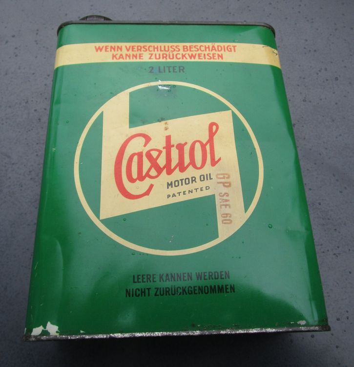 Blech Kanister Grün - Castrol Motor Oil - 2 Litres - leer (Gebraucht ...