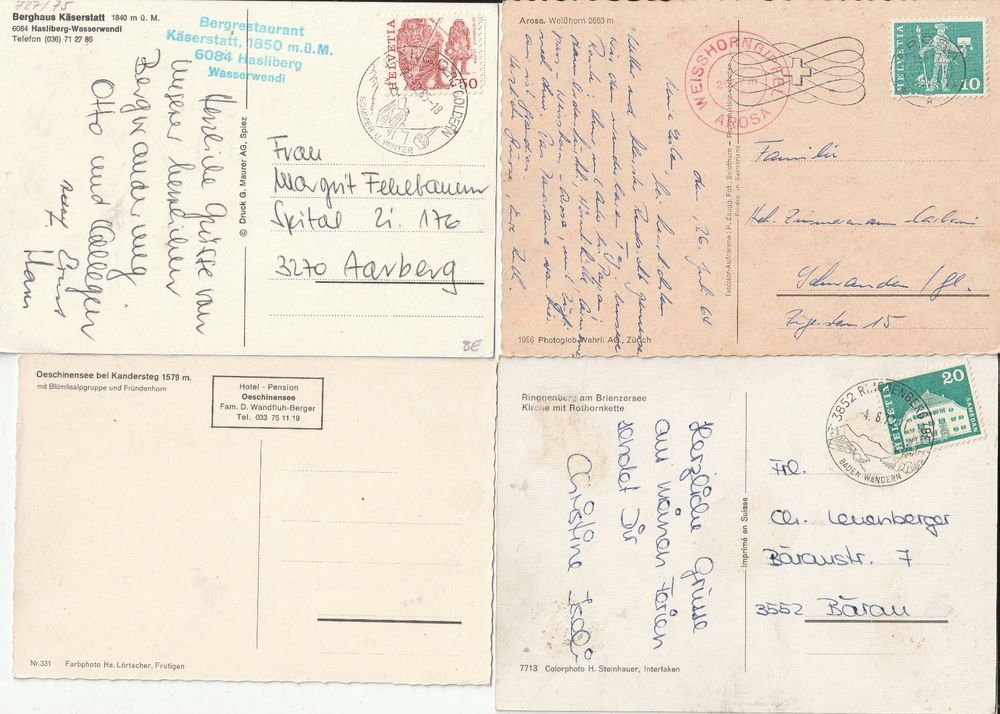 20 Karten Schweiz (Gebraucht) in Lumbrein für CHF 3 – mit Lieferung auf Ricardo kaufen