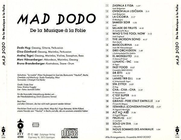Mad Dodo – De La Musique À La Folie. F7, Dodo Hug (Gebraucht) in für ...