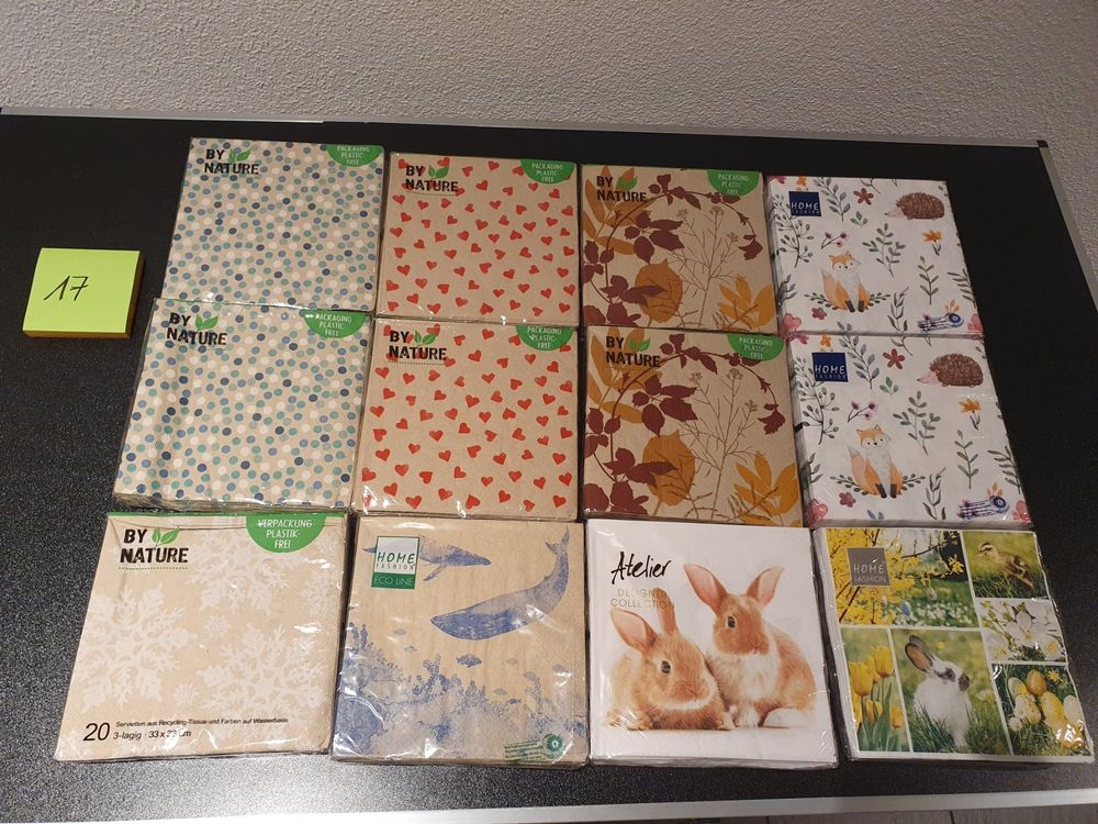 Servietten - 12 Packungen - 33cm x 33cm (Neu und originalverpackt) in ...