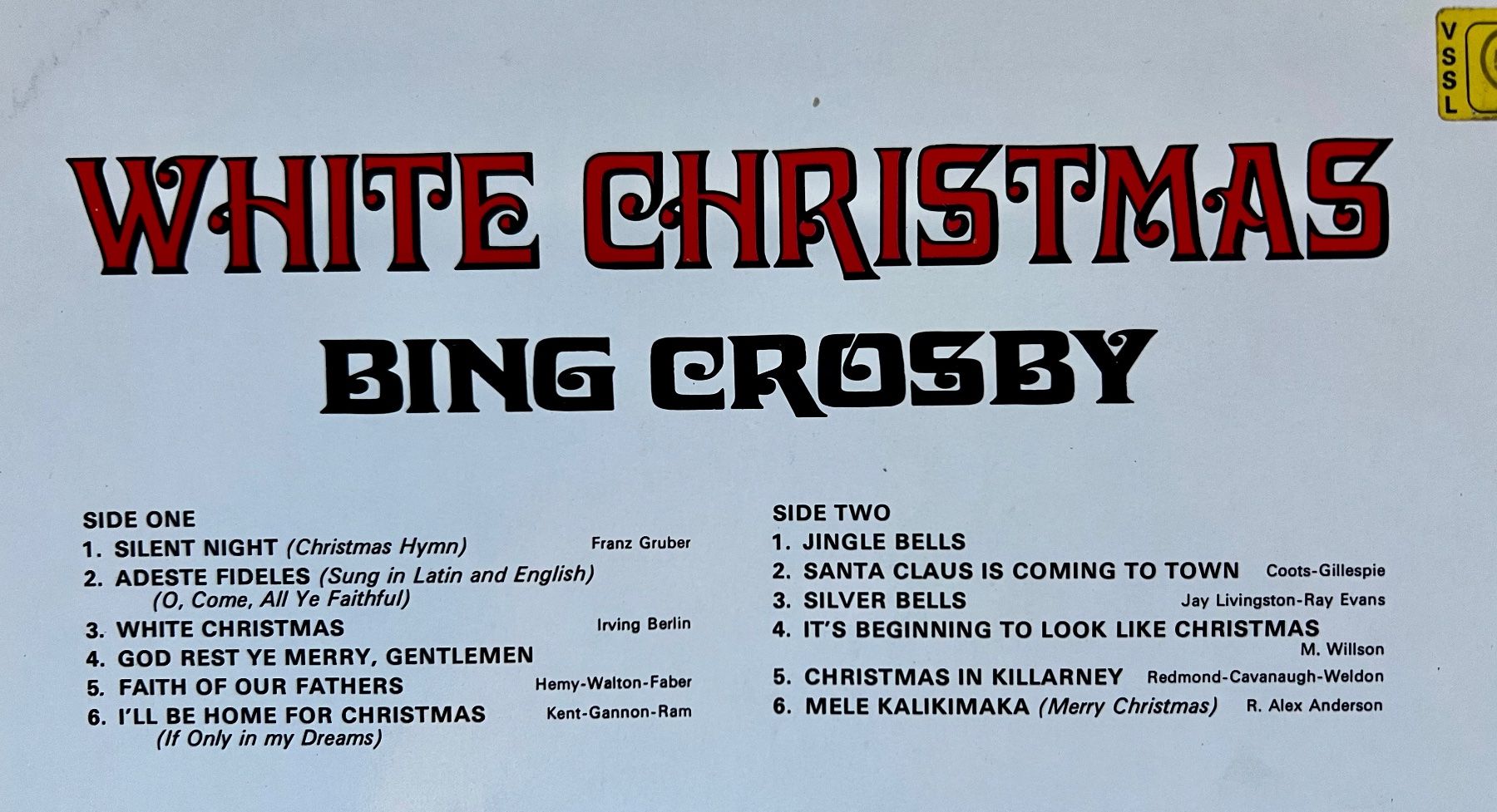 Bing Crosby – White Christmas - Top Zustand LP GEWASCHEN (Gebraucht) in ...