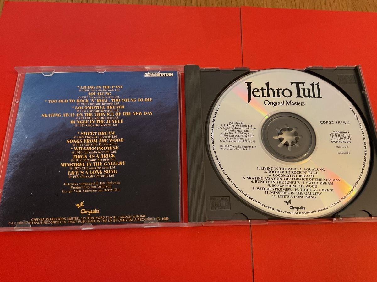 Jethro Tull Original Masters CD Kult! Top Zustand! 1985 (Gebraucht) in ...