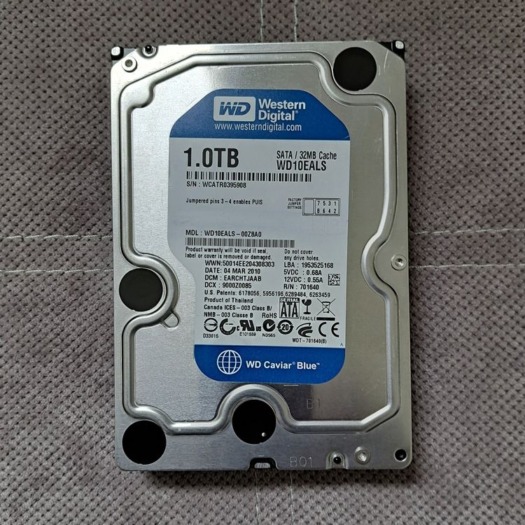 HD Western Digital Caviar Blue WD10EALS 1TB 7200 RPM SATA (Gebraucht ...