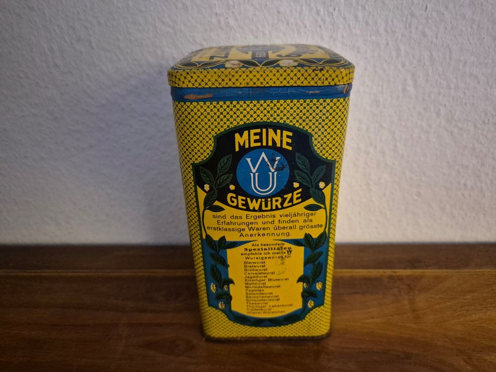 Alte William Uhlig Gewürze Blechdose Vintage Reklame Blech (Gebraucht ...
