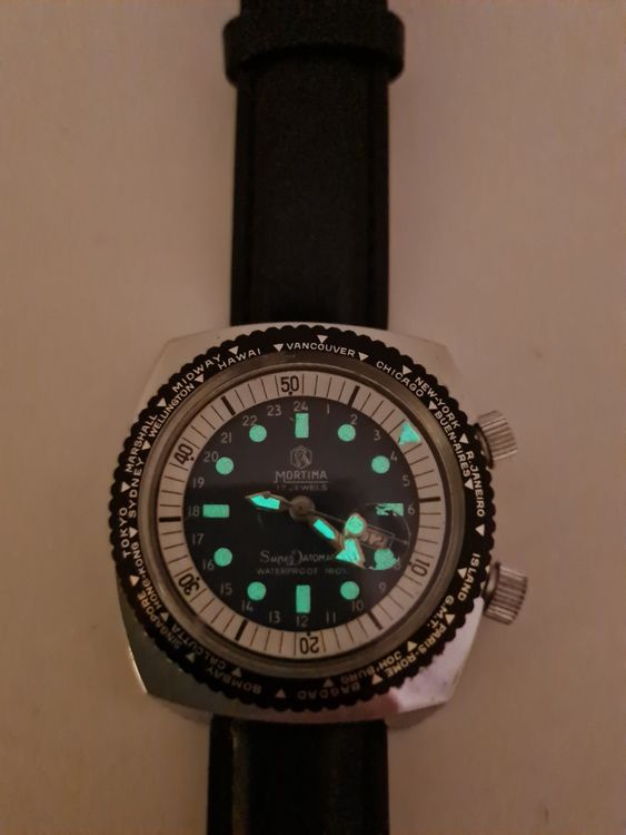 Mortima Super Datomatic World Time - neu (NOS) - läuft gut (Gebraucht ...