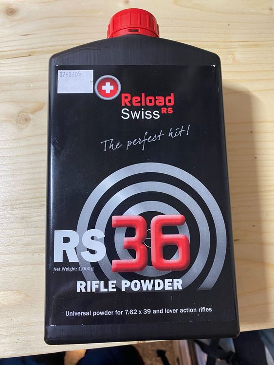 Reload Swiss RS 36 Rifle powder 1Kg | Kaufen auf Ricardo
