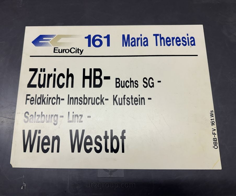 Targa station EuroCity train Zurich Vienna (Gebraucht) in Nussbaumen AG ...