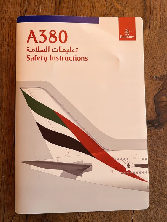Emirates A380 Safety Card (Gebraucht) in Ermatingen für CHF 10 – mit ...