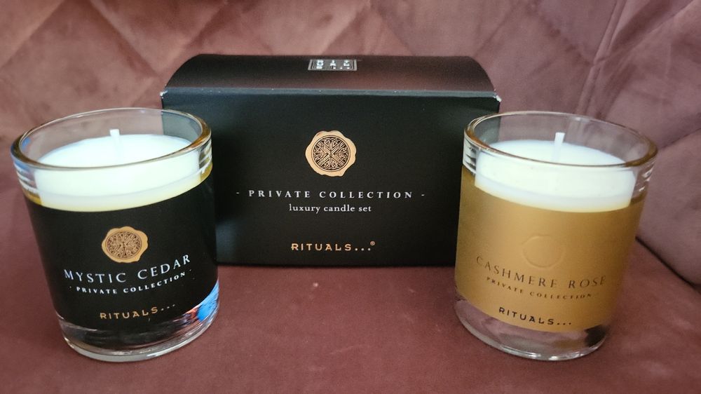 Rituals Luxury Candle Set Cashmere Rose + Mystic Cedar a 60g (Neu und originalverpackt) in ...