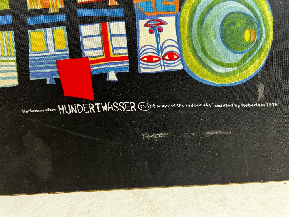 Friedensreich Hundertwasser Bild auf Stoff | Kaufen auf Ricardo