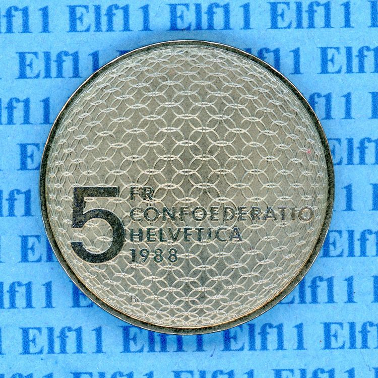 CHF___5.00 1988 Olympische Bewegung stgl 5 Franken (Neu (gemäss Beschreibung)) in Widnau für CHF ...