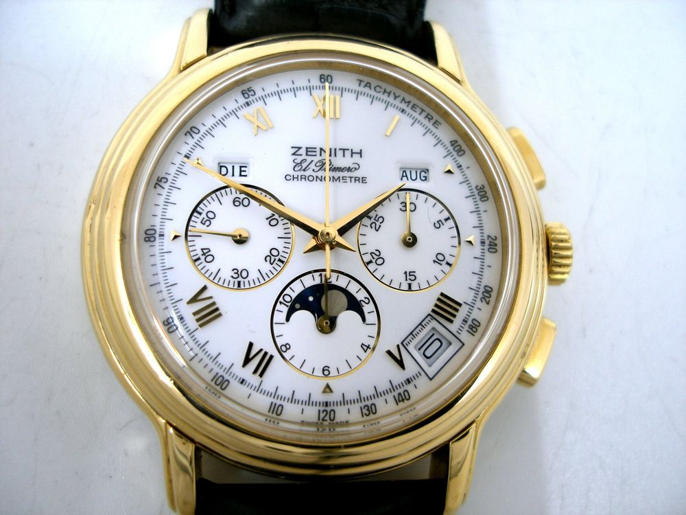 ZENITH CHRONOMASTER 18K VOLLKALENDER MONDPHASE 410Z CHRONO (Gebraucht ...