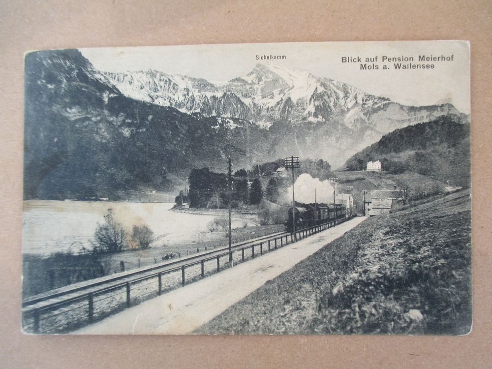 AK Mols am Walensee, Bahn, Dampflok (Gebraucht) in Obfelden für CHF 15 ...