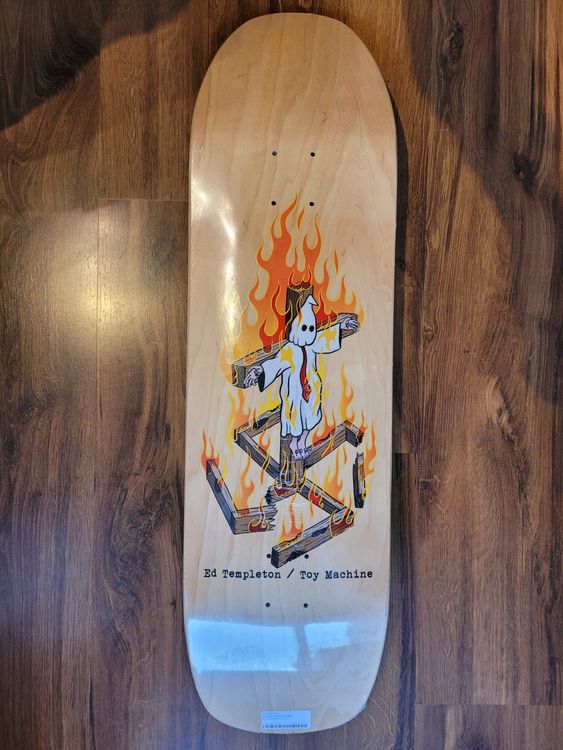 Toy Machine Ed Templeton Charred Cross Skateboard Neu (Gebraucht) in ...