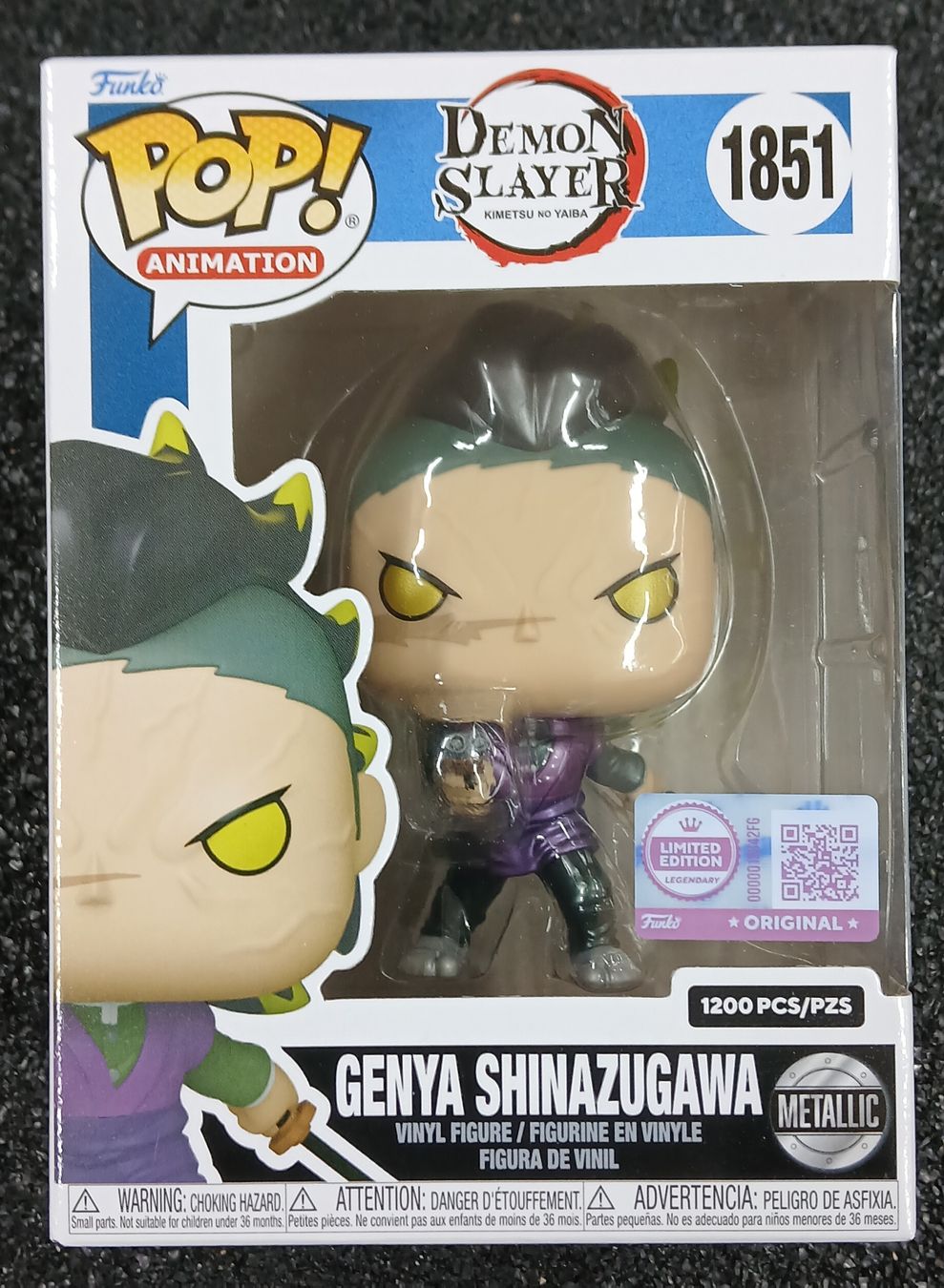 Funko Pop Demon Slayer Genya Shinazugawa 1851 Métallique! (Neuf (Voir ...