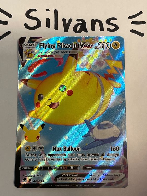 Flying Pikachu Vmax Celebrations Anniversary 25th Englisch (Neu (gemäss ...