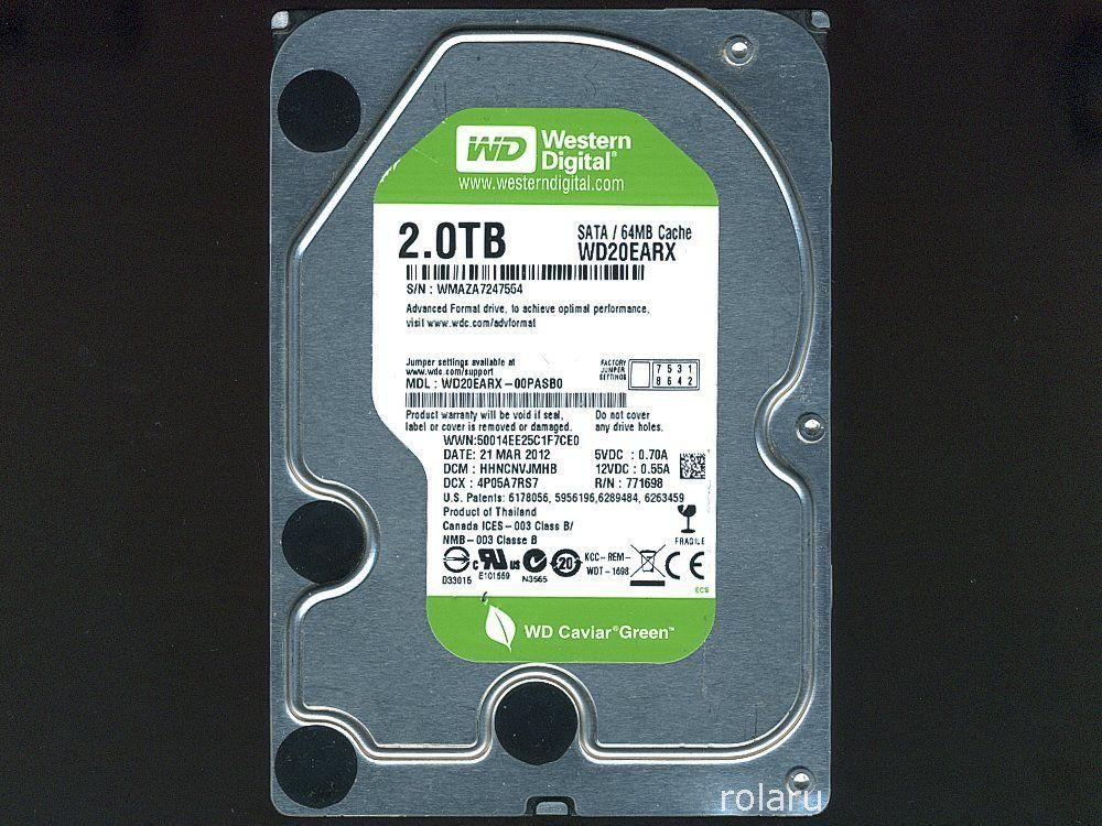 2TB (2000GB) Western Digital WD20EARX - 3.5" (Gebraucht) in Baden für ...