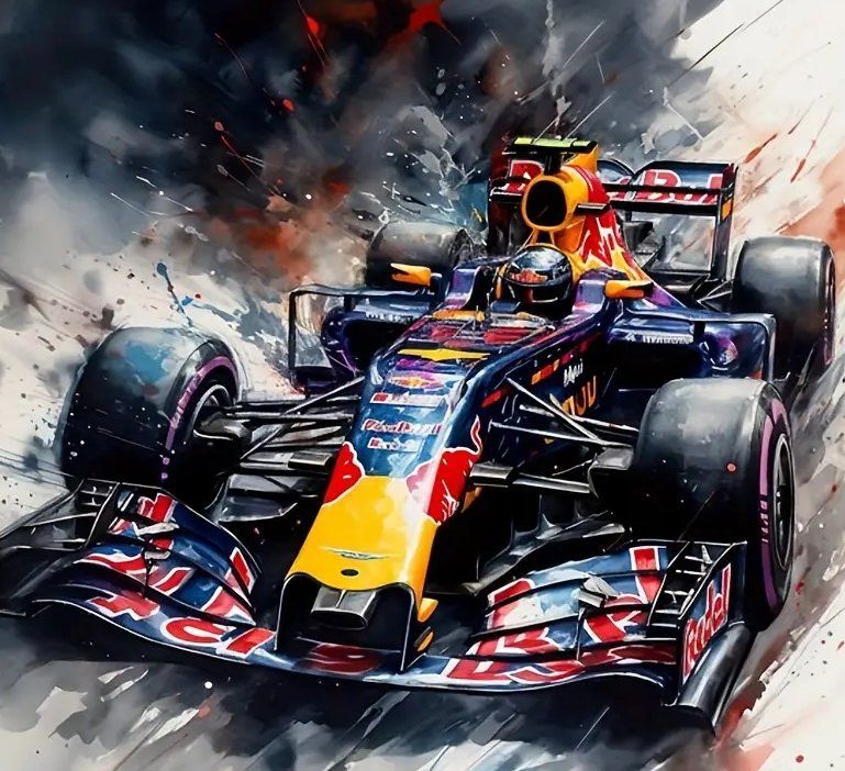 Diamond Painting Red Bull Formel 1 Rennwagen Verstappen-3x30 (Neu und ...