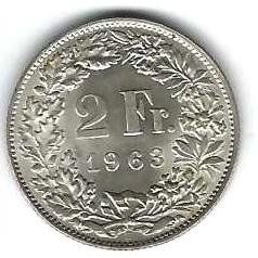 2 Franken 1963 Silber | Kaufen auf Ricardo