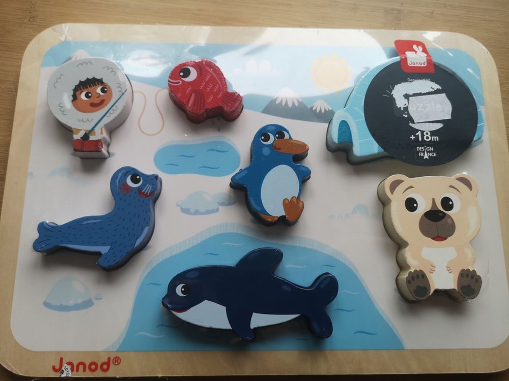 Janod Holzpuzzle Antarktis Eskimo Eis 18monate neu (Neu und ...