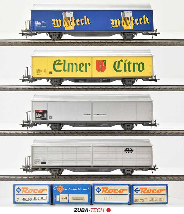 Roco 4x Schiebewandwagen der SBB H0 GS mit OVP | Kaufen auf Ricardo