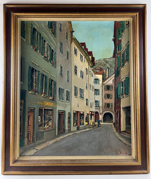 Grosser Strassenszene Gemälde Signiert. (Gebraucht) in Neuhausen am Rheinfall für CHF 15 – nur ...